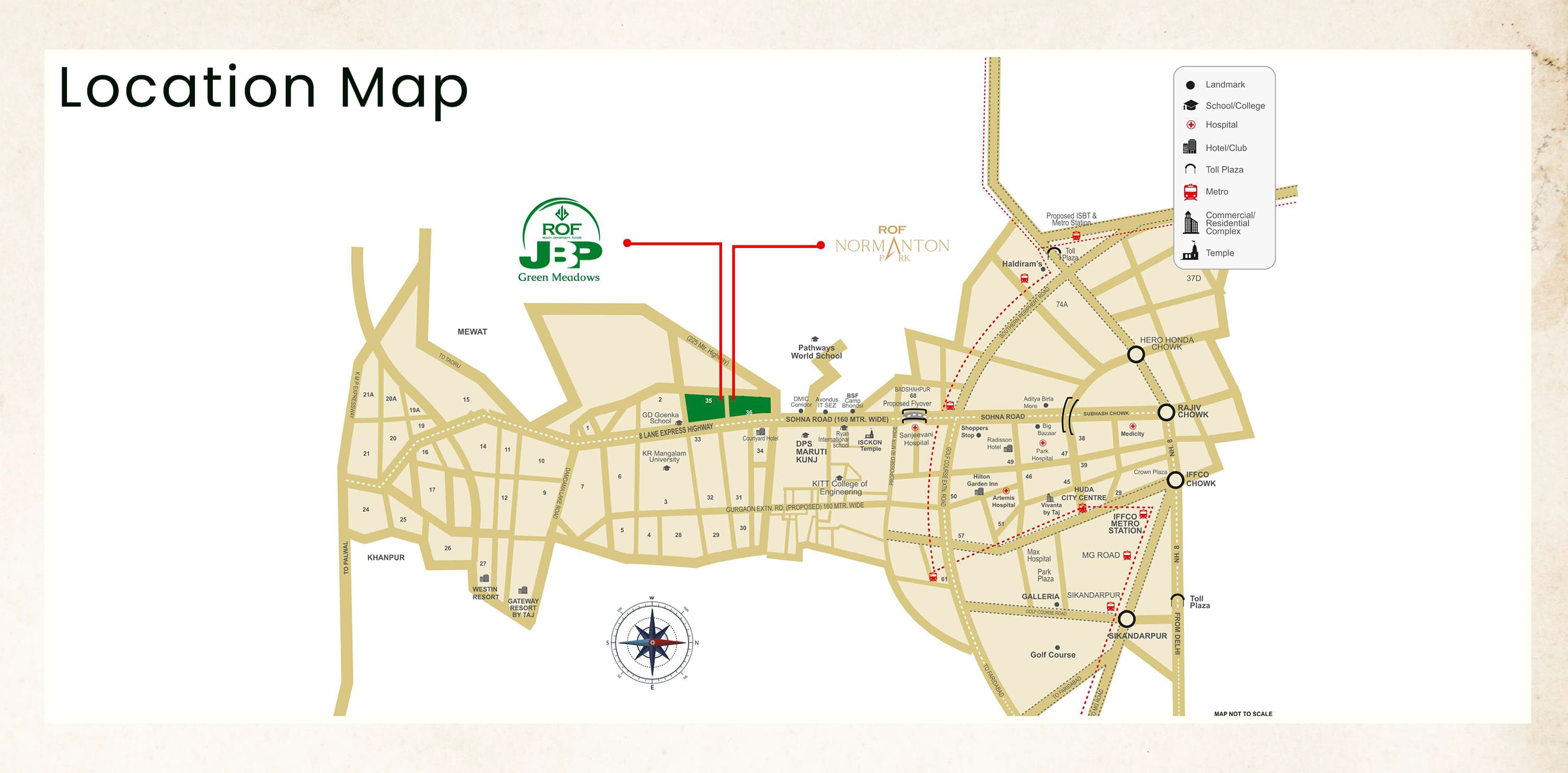 ROF JBP Green Meadows DDJAY Plots Sector 35-36 Sohna, Gurgaon